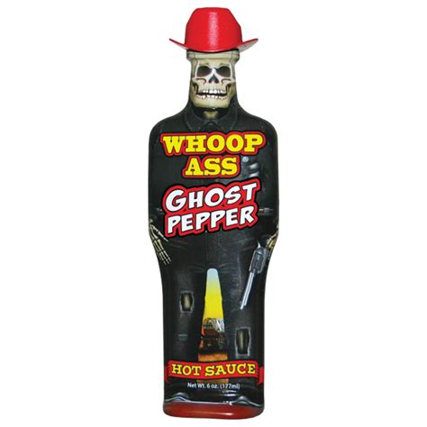 Whoop Ass Ghost Pepper Hot Sauce 6oz Usafoods