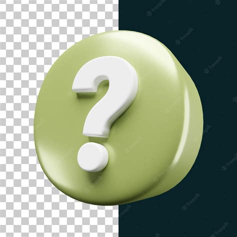 3d 렌더링의 물음표 아이콘 프리미엄 Psd 파일