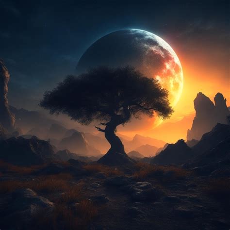 Premium Photo Fantastic Nightscape