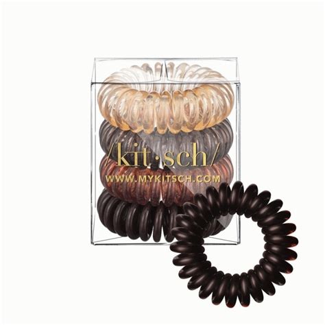 Kitsch Lot De Lastiques Cheveux En Spirale Brune Achetez En Ligne