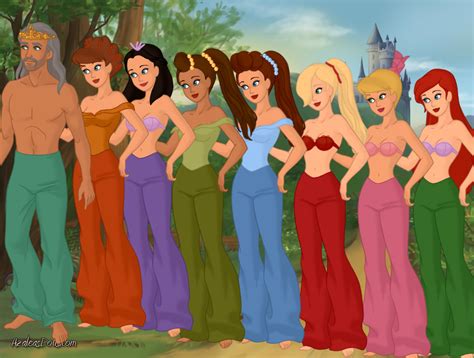 Triton And 7 Daughters By Esmeraldabelle13 On Deviantart