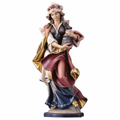 Estatua Santa María Magdalena cm 25 9 8 inch pintada al óleo en