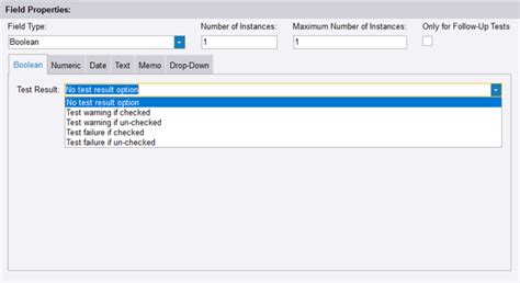 Inspection Test Field Properties Tekla User Assistance
