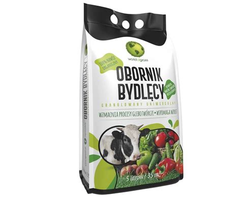 Obornik granulowany bydlęcy 5L nawóz naturalny do warzyw kwiatów ERLI pl