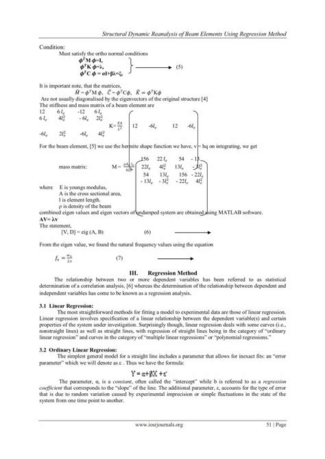 Pdf Structural Dynamic Reanalysis Of Beam Elements Using Regression