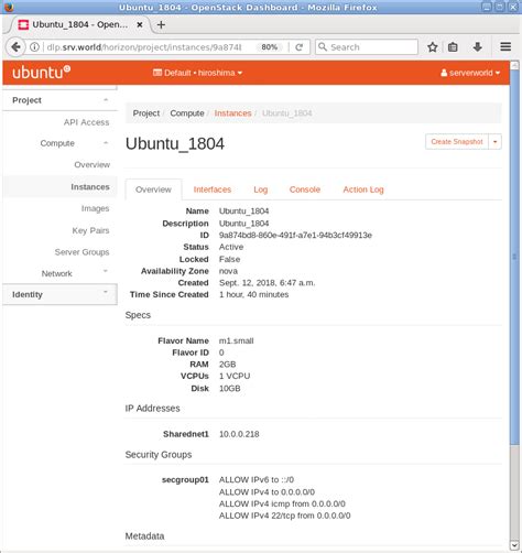 ubuntu 18 04 lts openstack rocky configure horizon server world