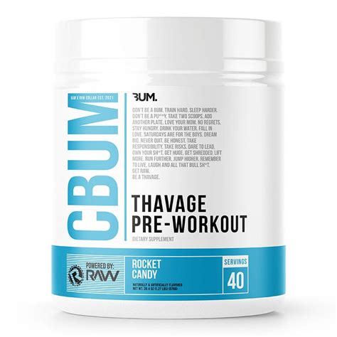 Cbum Thavage Pre Workout Raw X Cbum Collab Supplements