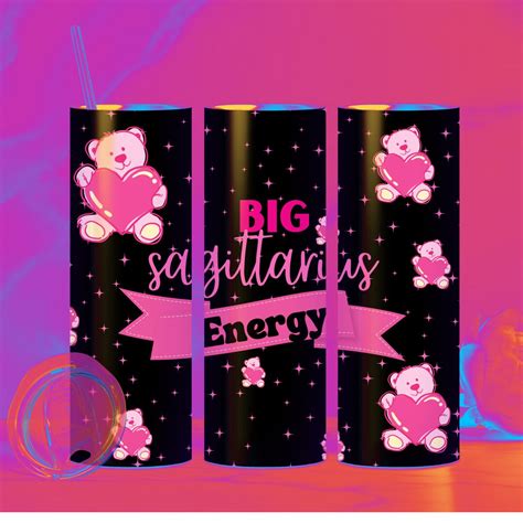 Sagittarius Zodiac 20oz Skinny Tumbler Sublimation Design Template