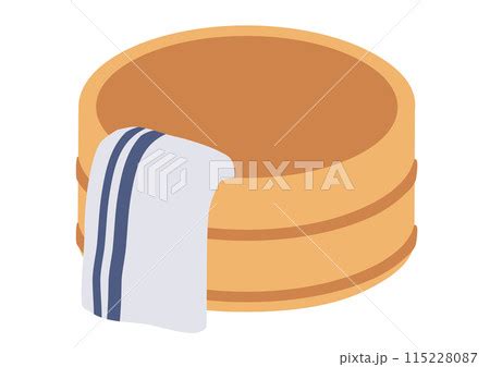 温泉の風呂桶のイラストのイラスト素材 115228087 PIXTA