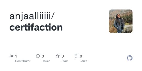 GitHub Anjaalliiiii Certifaction