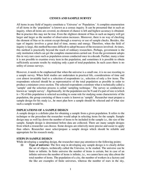 Solution Census And Sample Survey Studypool