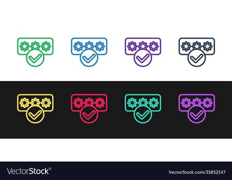 Set Line Password Protection And Safety Access Vector Image