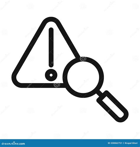 Problem Identification Icon Logo Sign Vector Outline Cartoondealer