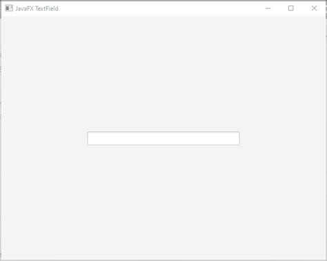 Javafx Textfield