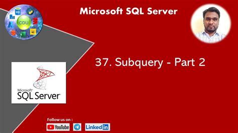 37 Subquery Part 2 Youtube