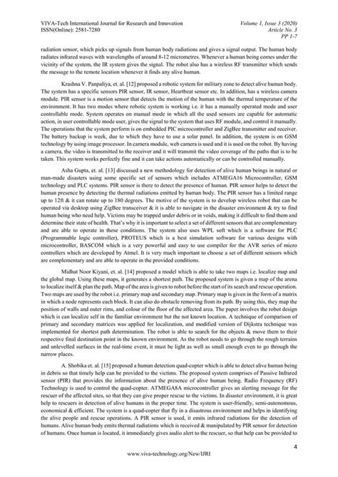 Detecting Alive Human Using Robot For Rescue Operation Pdf