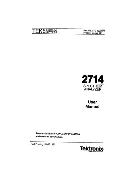 Tek 2714 User Manual Pdf