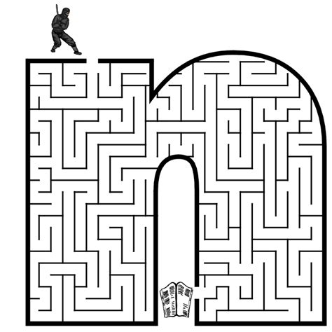 Small Letter N Coloring Pages Maze Orientación Andújar Recursos