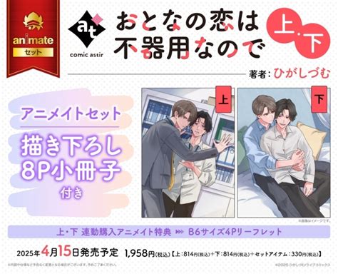 【コミック】おとなの恋は不器用なので 上 ・ 下 アニメイトセット【描き下ろし8p小冊子付き】 アニメイト