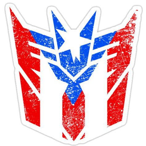 Puerto Rican Flag Transformer Stickers
