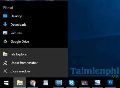 Vô hiệu hóa Jump List trên Win 10 xóa lịch sử Jump Lists trong Window