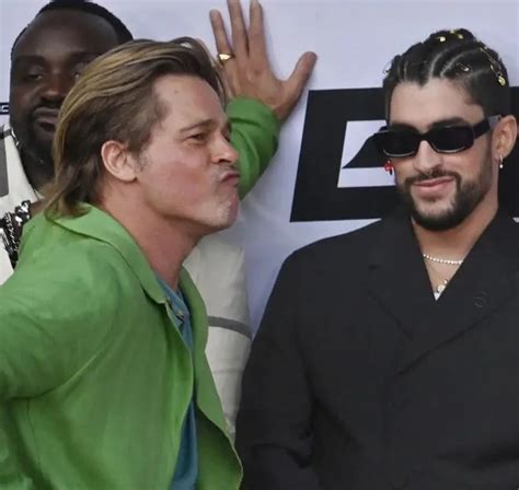 Brad Pitt Y Bad Bunny En Premiere Tren Bala