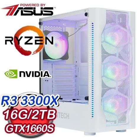 Asus 華碩 【南紡購物中心】 系列【逆天挪移陣】amd R3 3300x四核 Gtx1660s 電玩電腦16g2t Pchome