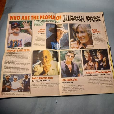 Vintage Dino Times Jurassic Park Special Edition Promo W Foldout