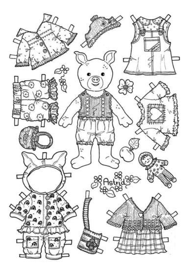 Disegni Di Bambole Di Carta Da Colorare