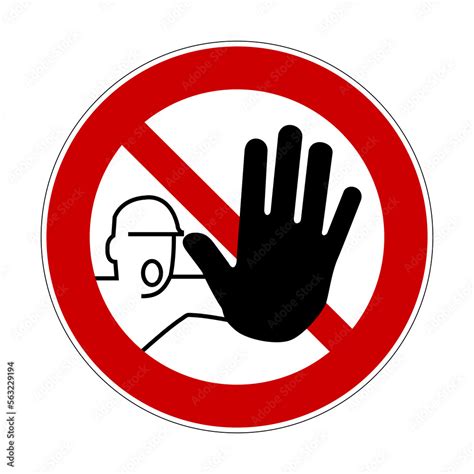 No Unauthorized Entry Sign Vector Illustration Of Red Crossed Out