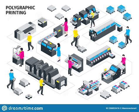 Isometric Polygraphy Flowchart Vector Illustration 226506024