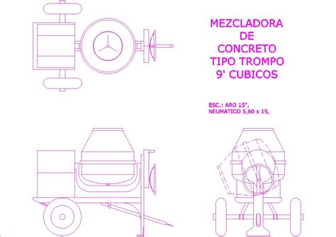 Mezcladora En Autocad Descargar Cad 2647 Kb Bibliocad