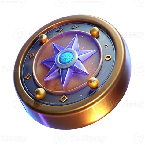 Impressive Artistic 3d Render Star Compass Illustration Premium