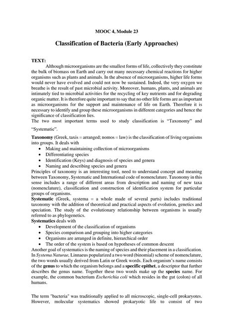 Solution Classification Of Bacteria Studypool