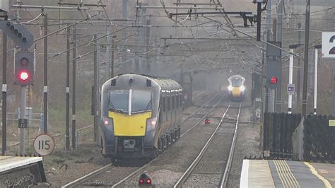 Grand Central Class 180 And Lner Azuma Crossover At Grantham 9 12 24
