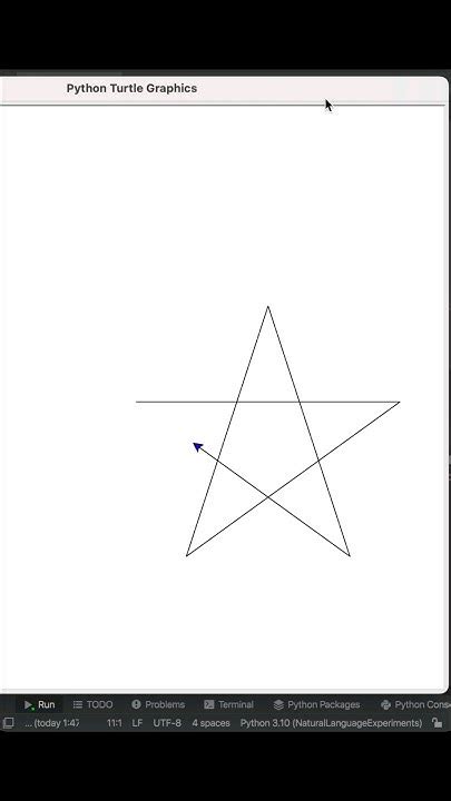 How To Draw Star In Python Turtle Easily Pythonturtle Turtle Pythontutorial