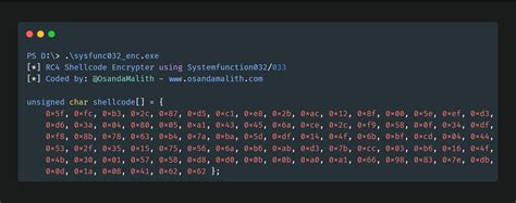 Encrypting Shellcode Using Systemfunction032033 🔐blog Of Osanda