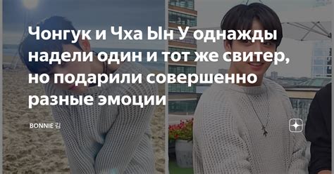 Чонгук и Чха Ын У однажды надели один и тот же свитер но подарили