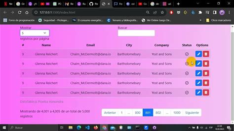 Datatable Consumo Api Js Bootstrap Youtube