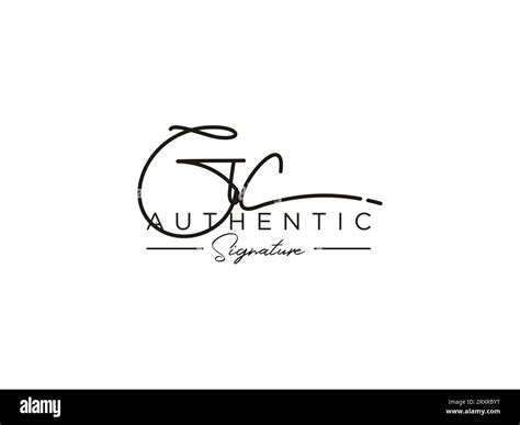 GC Signature Logo Template Vector Stock Vector Image Art Alamy