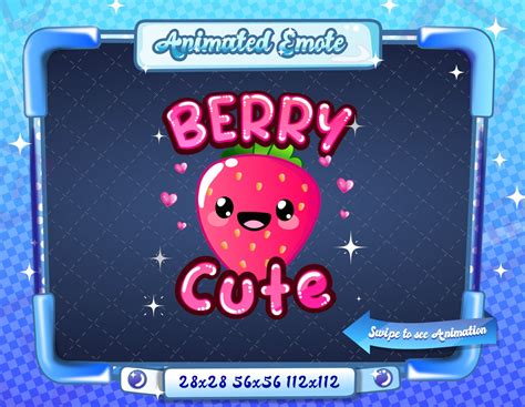 Animated Static Emote Kawaii Berry Cute Animated Berry Cute Emote