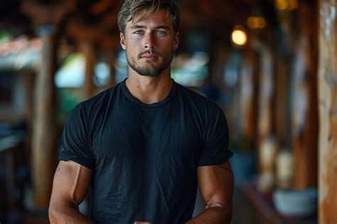 Athletic Fitness Model In A Gym Premium AI Generated Image