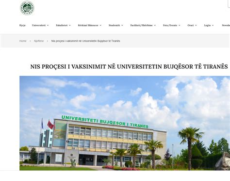 Nis Proçesi I Vaksinimit Brenda Universitetit Bujqësor Të Tiranës Zv
