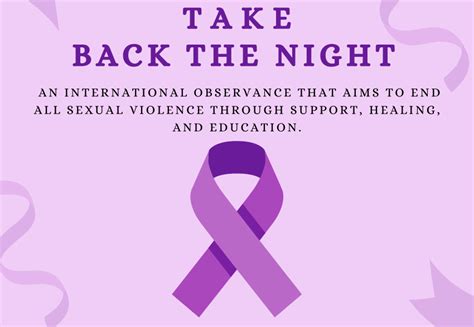 Stand Up Against Sexual Violence With Take Back The Night Oct 26