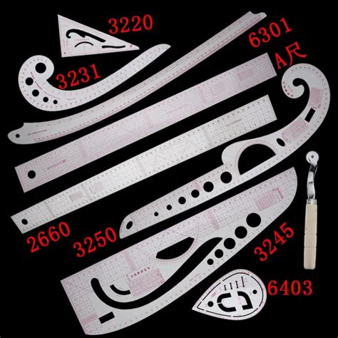 10pcs Multi Function Clothing Sample Cutting Ruler Metric Yardstick