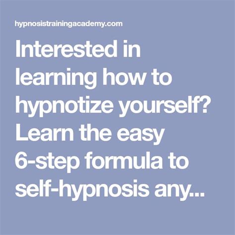 How To Hypnotize Yourself A Step By Step Guide