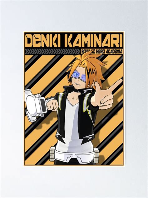 My Hero Academia Denki Kaminari Poster For Sale By Votrevpx Redbubble