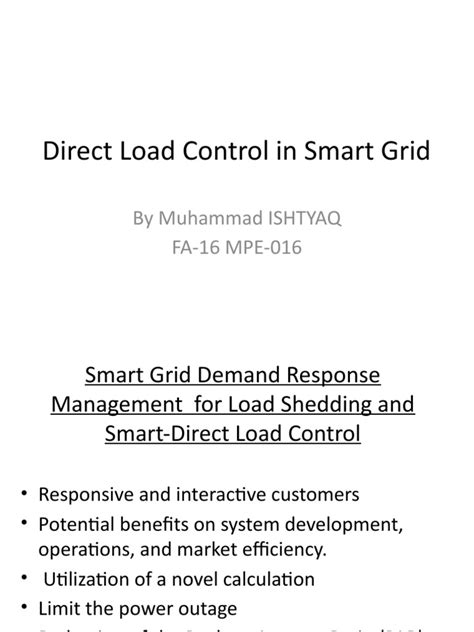 direct load control in smart grid pdf