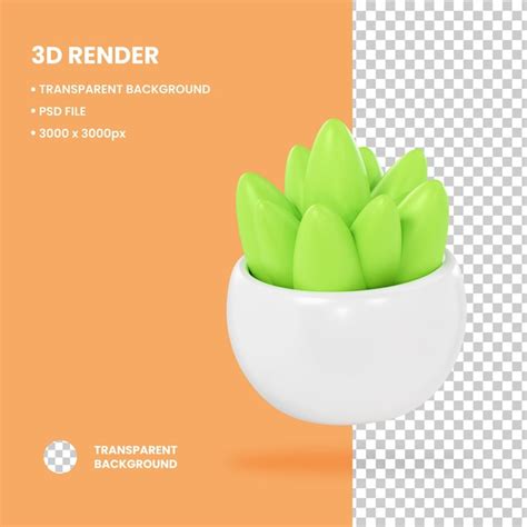 Premium Psd 3d Illustration Plant Object