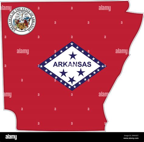 Mappa Dello Stato Americano Dellarkansas Immagini E Fotografie Stock